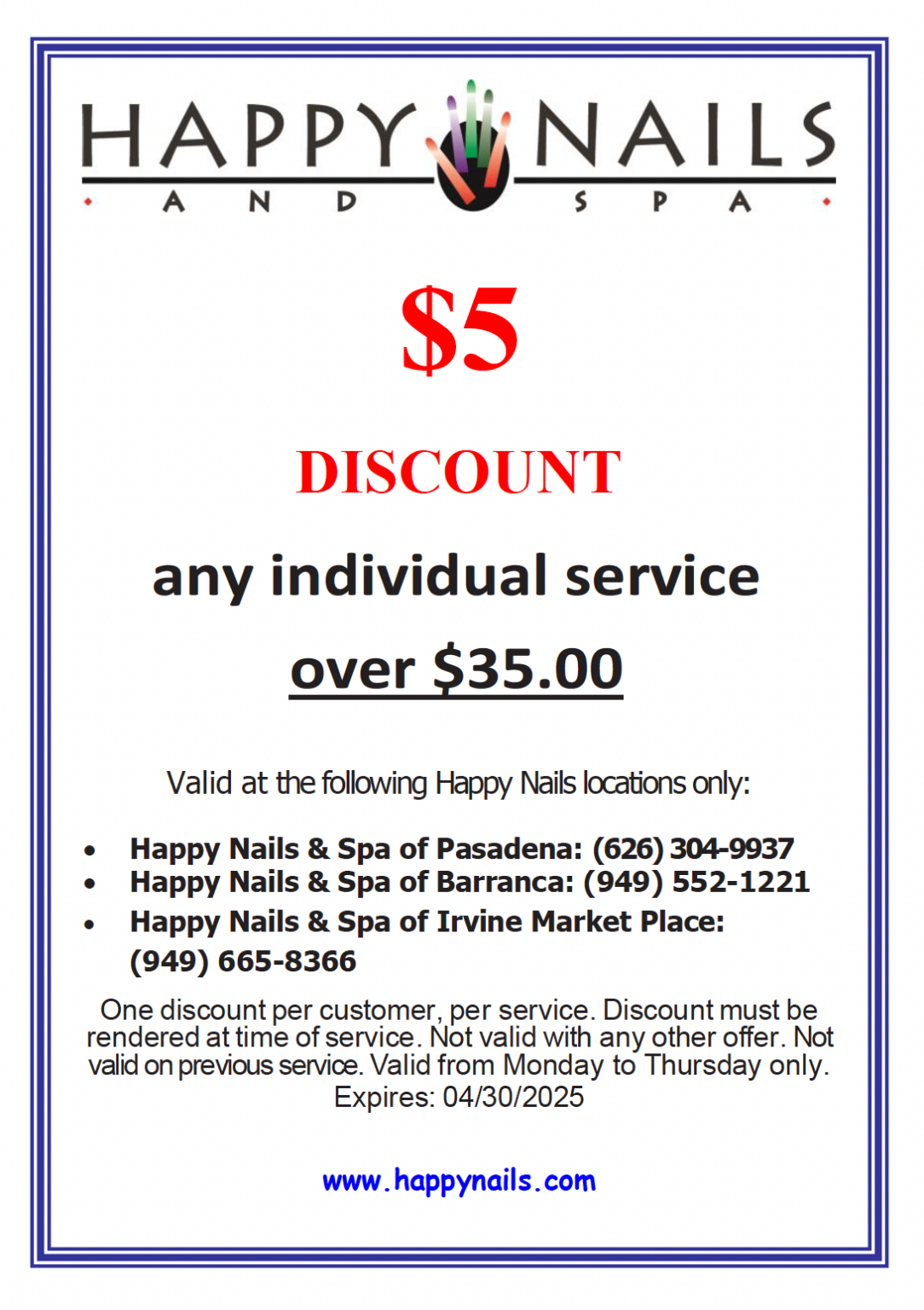 Happy Nails – Nails and Spa Salons